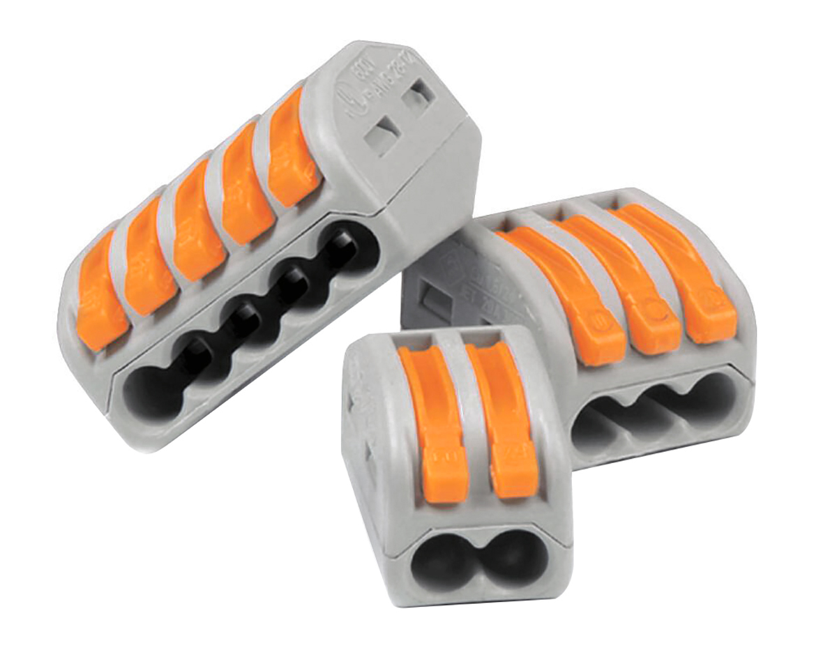 Reusable Spring Electric Terminal Block Cable Wire Connector Clamp 2/3 ...