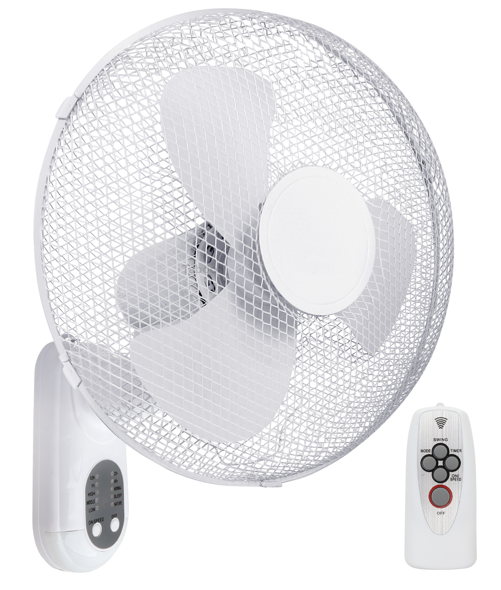 16inch Oscillating Wall Fan Remote Control with Timer 3 Speed ‎WALL001