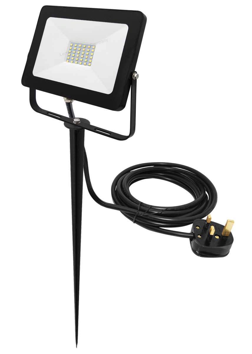 30w LED Ground Mount Flood Light AF-1703 Cool White with Spike 450mm ...