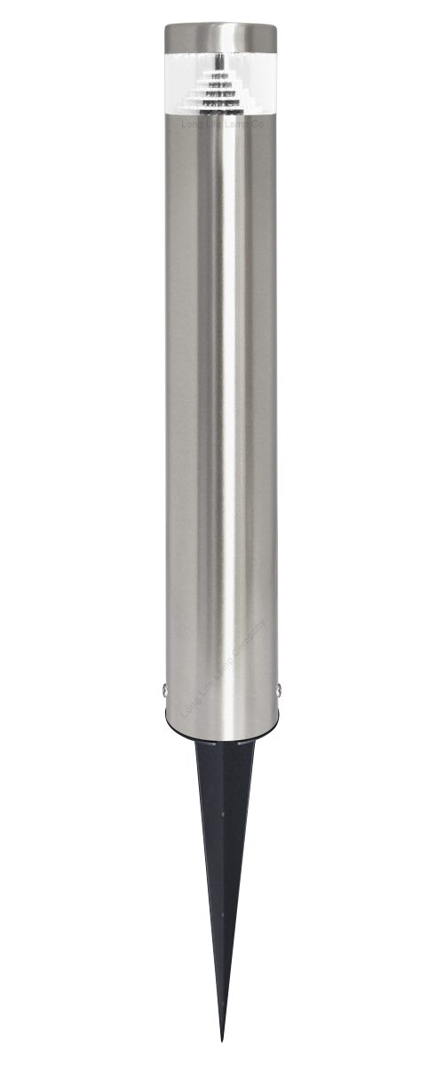 Modern LED Bollard Post Ground Spike Light Cool White Stainless Steel ...