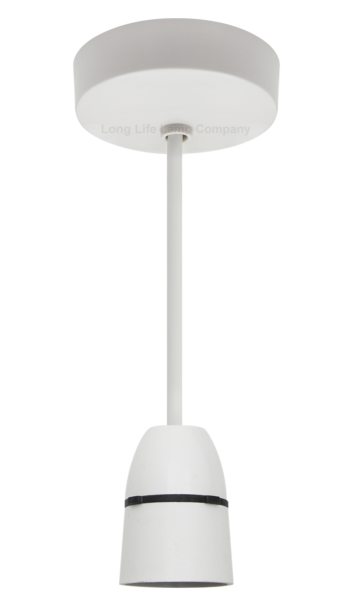 Ceiling Pendant with Lamp holder 6 inch White
