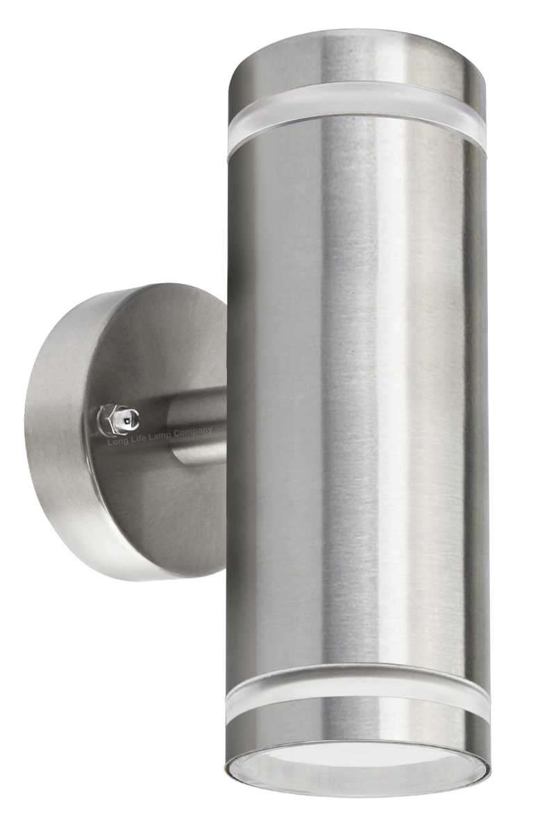 Modern Outdoor Wall Light Up Down IP65 Stainless Steel Clear Diffuser ...