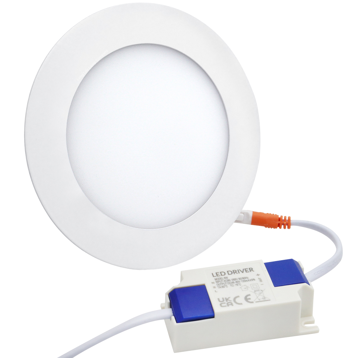 6w LED Round Recessed Ceiling Panel Ultra slim 6500K
