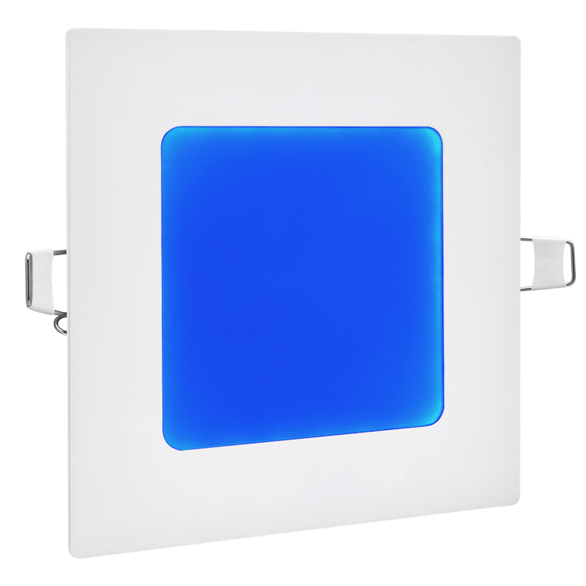 BLUE 6w LED Ceiling Panel Square Recessed Spotlight Blue