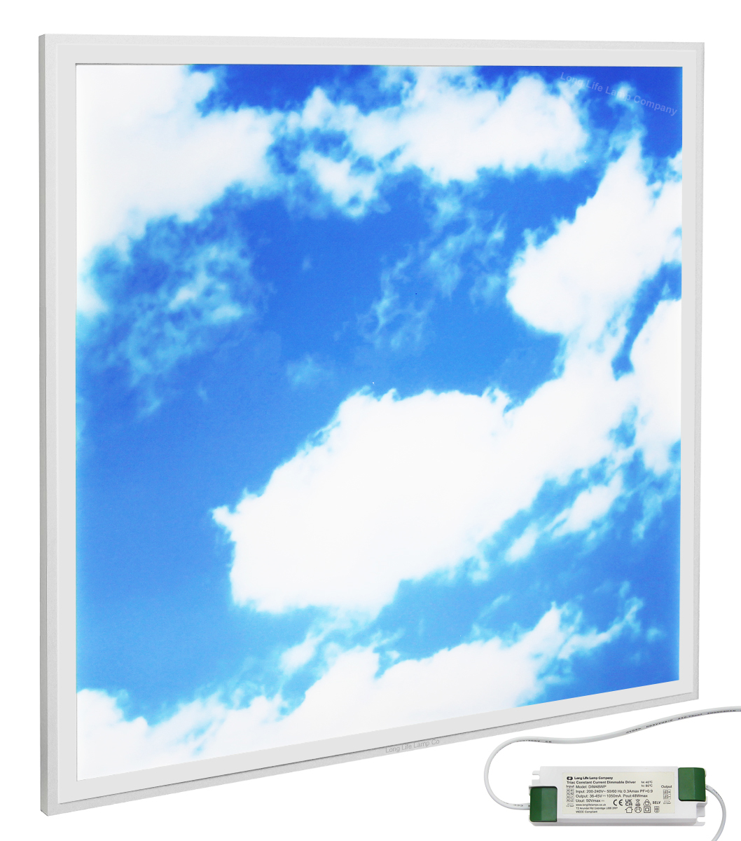 Dimmable 40w Sky LED Recessed Ceiling Panel 600 X 600 Cloud Scene SKY01 ...