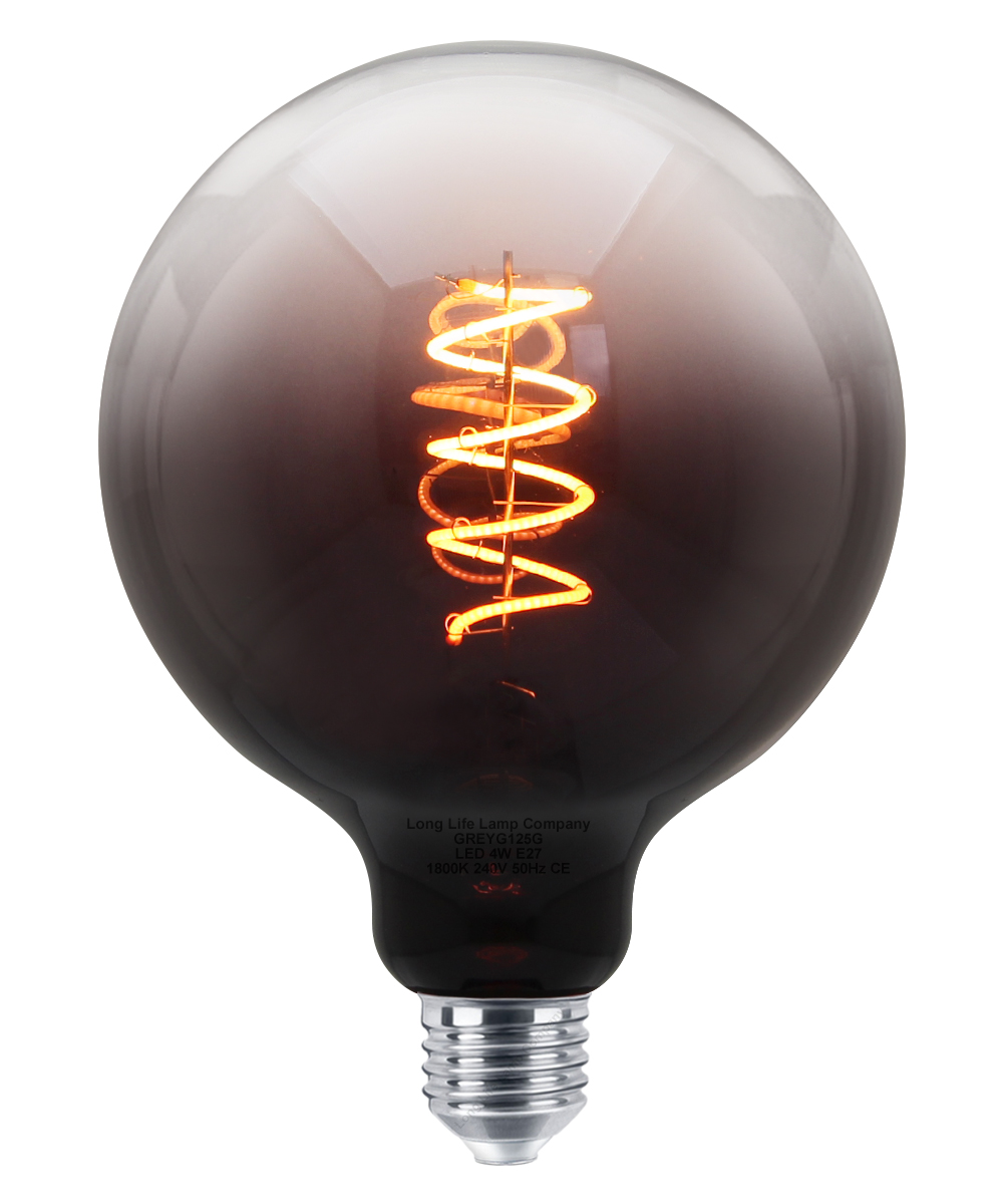 Glass Globe LED Light Bulb Vintage Edison Screw Coil Spiral Filament ...