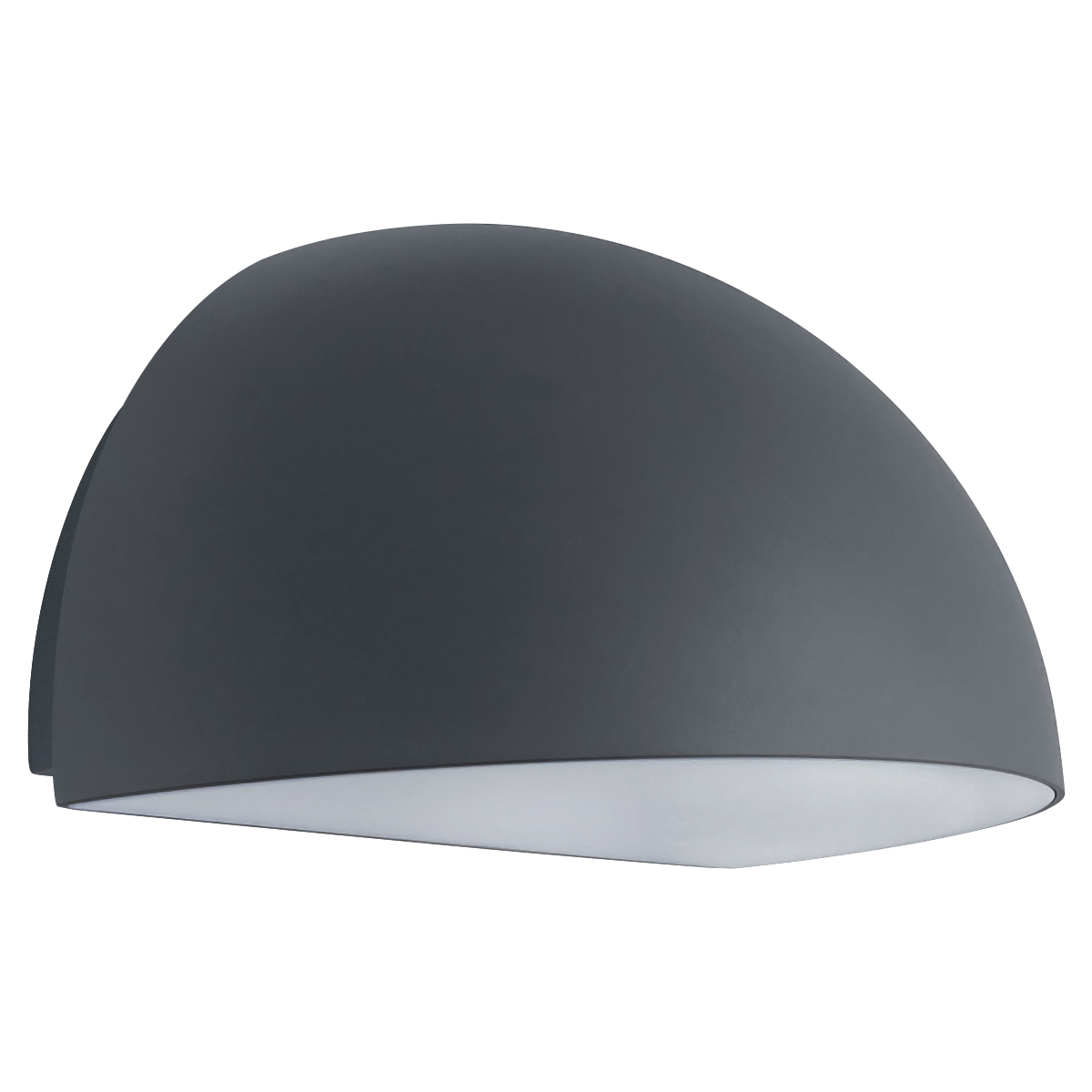 Outdoor Downward Wall Light Anthracite Grey Half Circular Frosted ...