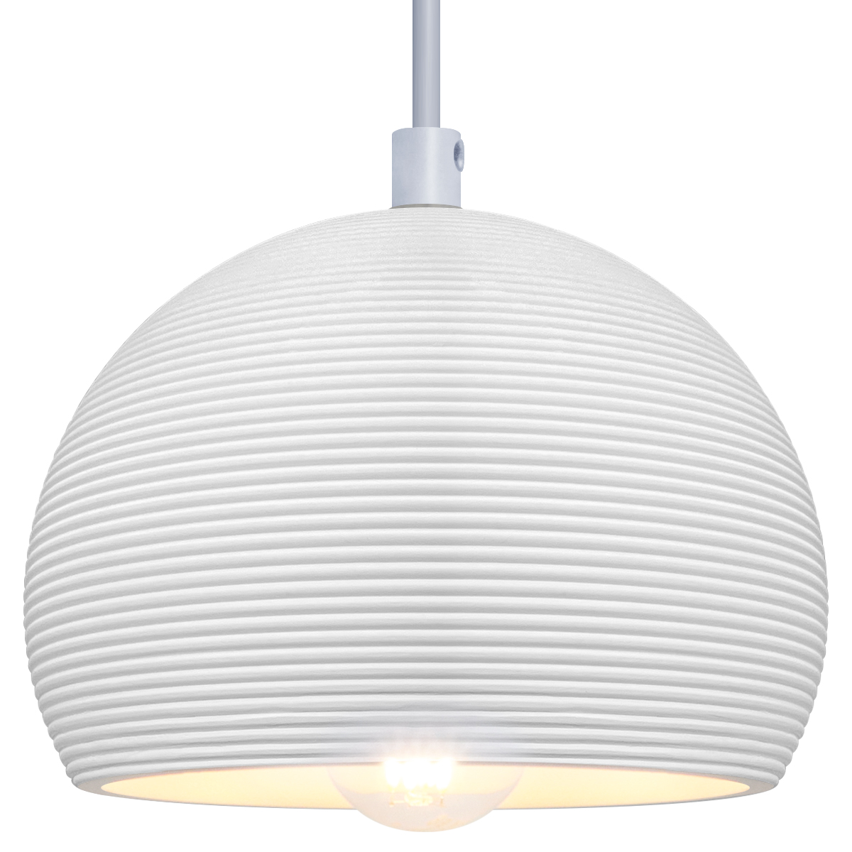 Ceramic Ceiling Pendant Light White Paintable Gypsum Groove Pattern K412